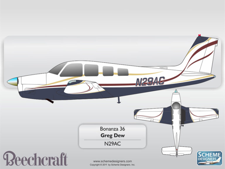 Beechcraft Bonanza A36 N29AC - Scheme Designers 201-569-7785