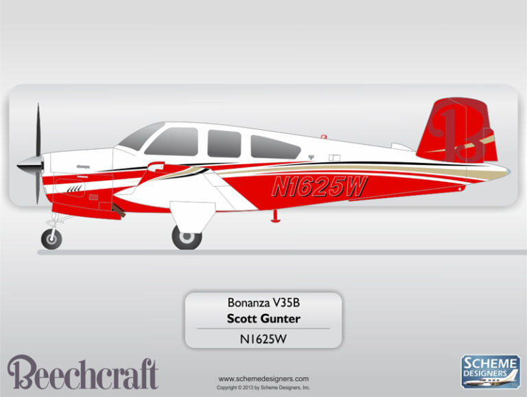 Beechcraft Bonanza V35B N1625W - Scheme Designers 201-569-7785