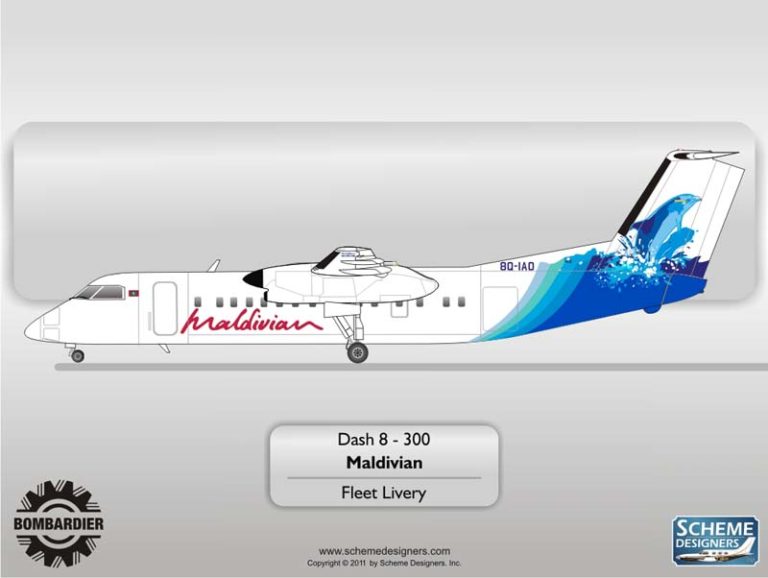Maldivian Dash 8 300 - Scheme Designers 201-569-7785